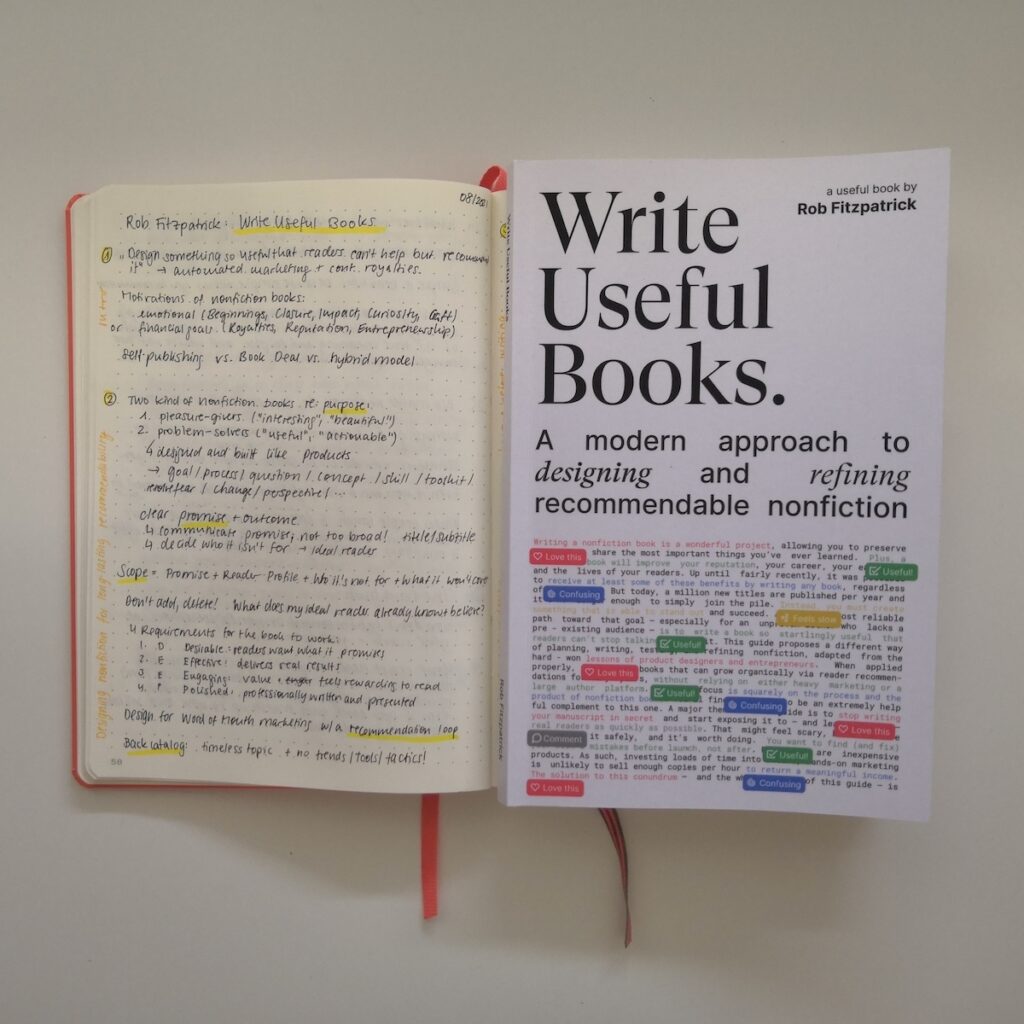 Book Notes: Write Useful Books von Rob Fitzpatrick - kommunikato